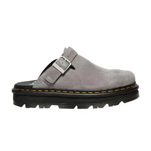Dr. Martens Zebzag Suede Slingback Platform Mule - Grey