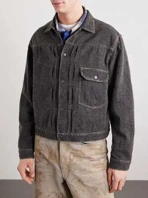 Kapital Cropped Cotton-blend Twill Jacket - Gray