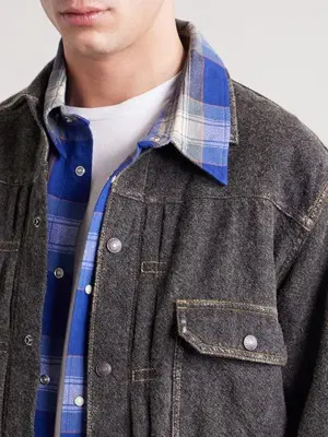 Kapital Cropped Cotton-blend Twill Jacket - Gray