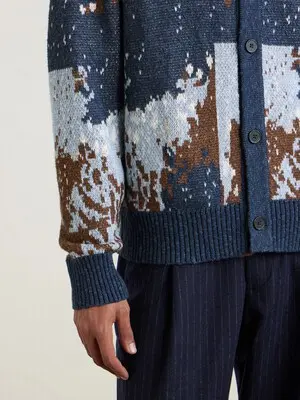 Officine Générale Terry Jacquard-knit Cardigan