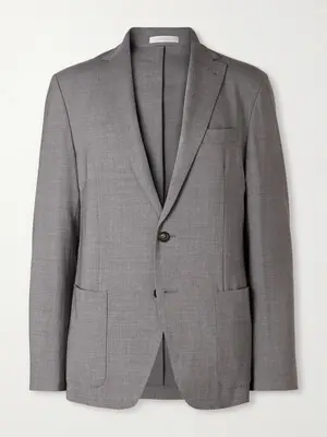 Eleventy Wool-blend Suit Jacket - Gray