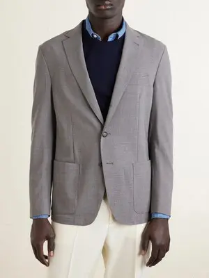 Eleventy Wool-blend Suit Jacket - Gray