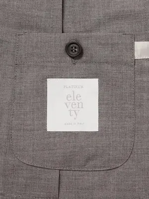 Eleventy Wool-blend Suit Jacket - Gray