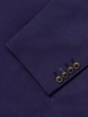 Paul Smith Double-breasted Wool And Linen-blend Blazer