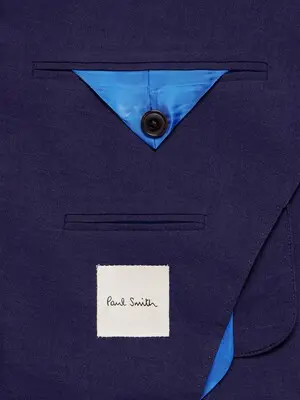 Paul Smith Double-breasted Wool And Linen-blend Blazer
