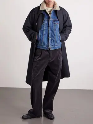 HUMAN MADE Fleece-lined Denim Trucker Jacket - Blue