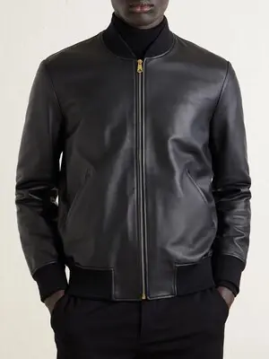 Paul Smith Leather Bomber Jacket