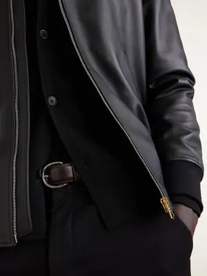 Paul Smith Leather Bomber Jacket