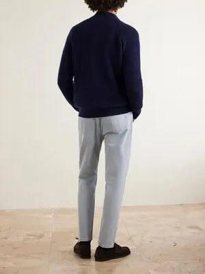 Eleventy Cashmere Zip-up Sweater - Blue