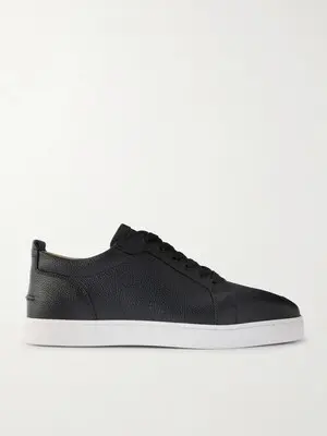 CHRISTIAN LOUBOUTIN Rantulow Full-grain Leather Sneakers - Black