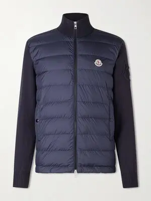 Moncler Panelled Zip-up Cardigan - Blue