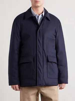 Sunspel Padded Wool-blend Field Jacket