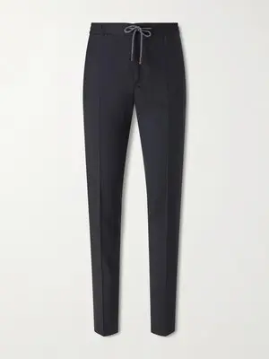 SLOWEAR Slim-leg Virgin Wool Drawstring Trousers
