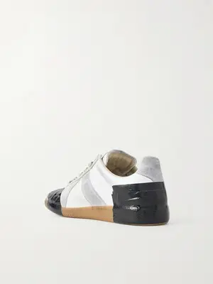 MAISON MARGIELA Replica Leather And Suede Sneakers - Neutrals