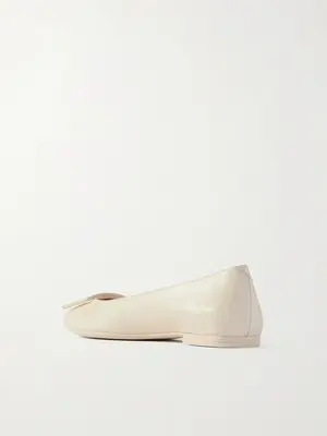 ROGER VIVIER Gommettine Patent-leather Ballet Flats - Neutrals