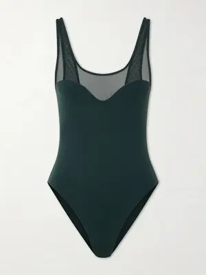 ERES Charisme Mesh Panel Swimsuit - Green