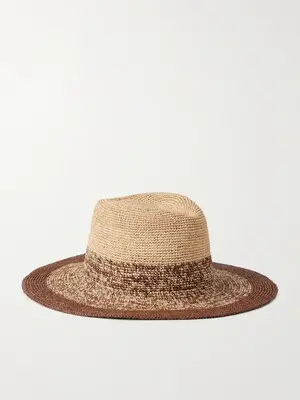 Eugenia Kim Lourdes Ombré Raffia Hat - Brown