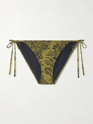 Ulla Johnson Maria Printed Bikini Briefs - Green