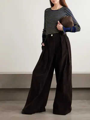 Proenza Schouler White Label Ribbed-knit Striped Sweater - Blue