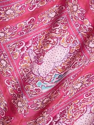 EMPORIO SIRENUSE Jenna Printed Silk Kaftan