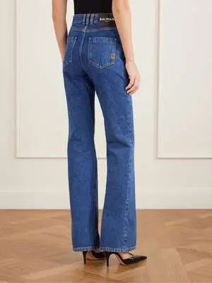 Balmain High-rise Bootcut Jeans - Light Denim