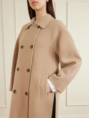 Theory Double-breasted Wool And Cashmere-blend Coat