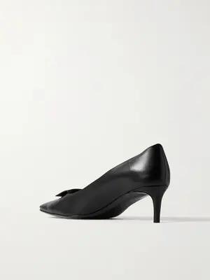 Khaite Celia Pocket Leather Pumps - Black