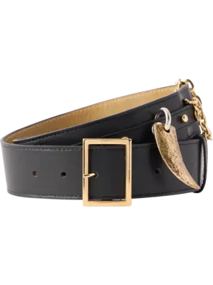 Maison Mayle Del Rio Embellished Leather Waist Belt - Black