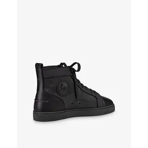 CHRISTIAN LOUBOUTIN Louis Leather High-top Sneakers - Black