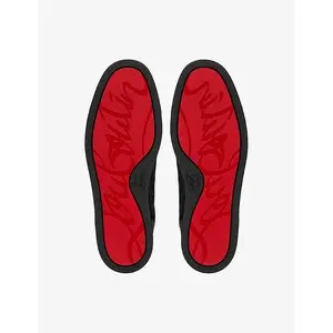 CHRISTIAN LOUBOUTIN Louis Leather High-top Sneakers - Black