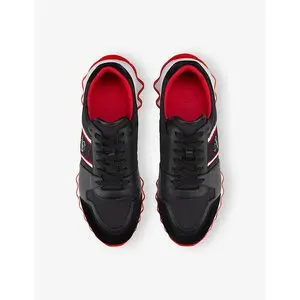 CHRISTIAN LOUBOUTIN Nastroshark Leather And Nylon Sneakers - Black