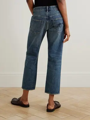R13 Boyfriend Distressed Straight-leg Jeans - Blue