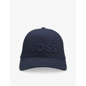 BOSS Logo-embroidered Cotton Cap - Dark Blue