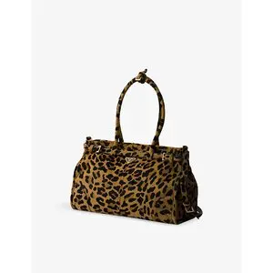 Prada Printed Leather Handbag - Neutral