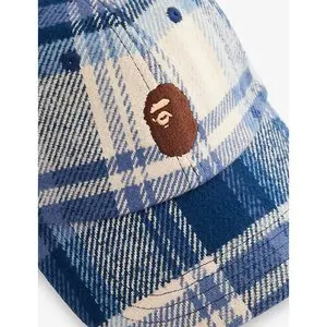 A BATHING APE Check-pattern Brand-embroidered Baseball Cap