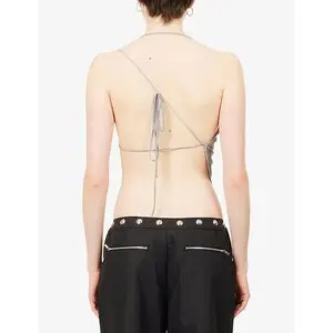 JADED LONDON Backless Cowl Mesh Top