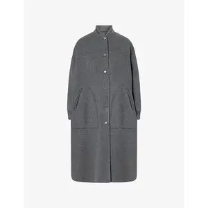 Max Mara Alamaro Long Brushed Wool-blend Coat