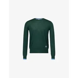 Loewe Contrast-cuffs Crewneck Wool Jumper