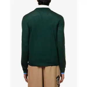Loewe Contrast-cuffs Crewneck Wool Jumper