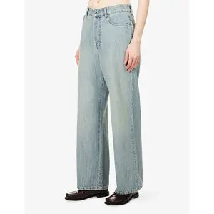 Miu Miu Chambray Wide-leg Denim Jeans