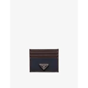 Prada Re Nylon And Leather Card Holder - Blue