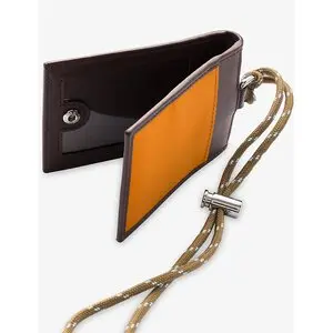 Prada Re Nylon And Leather Card Holder - Orange