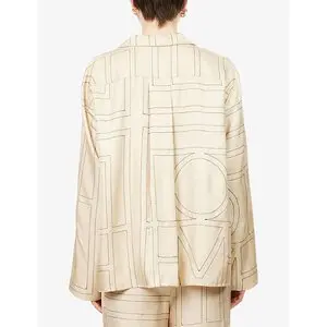 TOTEME Monogram Silk Top