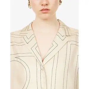 TOTEME Monogram Silk Top