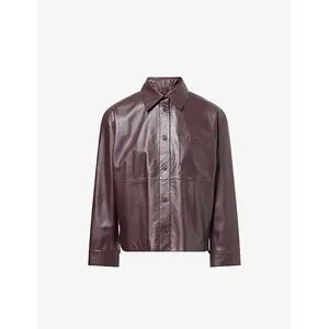 Max Mara Panelled Leather Shirt Jacket