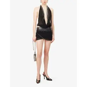 JADED LONDON Embellished Chiffon Mini Dress