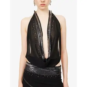 JADED LONDON Embellished Chiffon Mini Dress