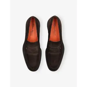 Santoni Suede Loafers