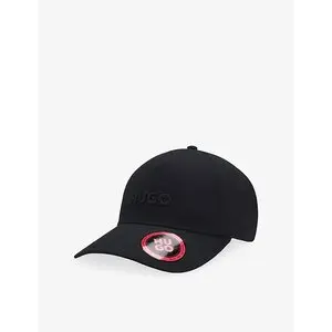 Hugo Logo-embroidered Cotton-twill Baseball Cap - Black