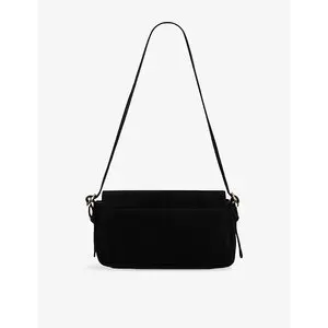 Sandro Le Mambo Suede Shoulder Bag - Black